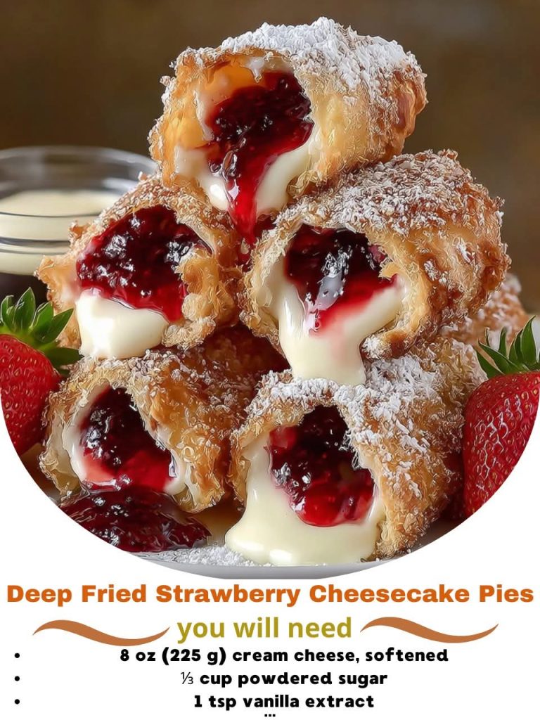 Deep Fried Strawberry Cheesecake Pies – yummy